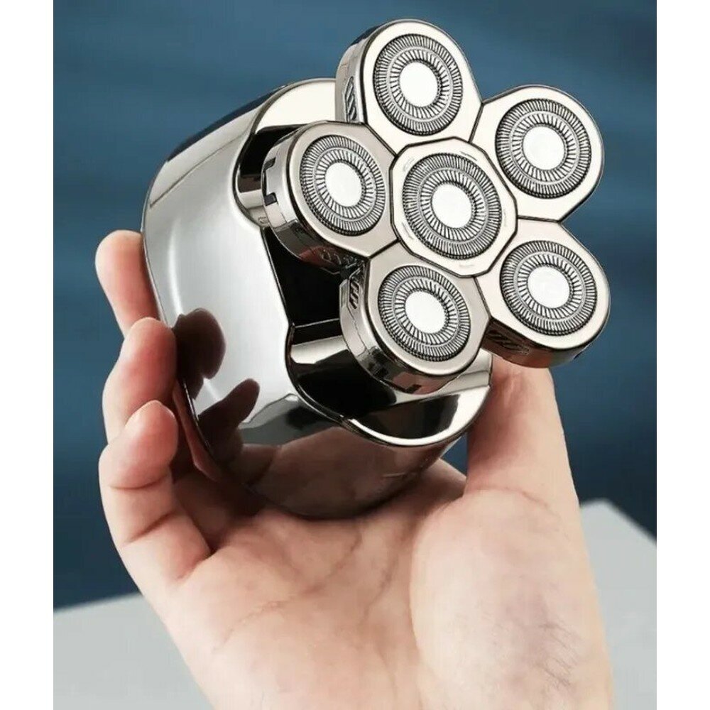 Электробритва Для Лица И Головы Good Xpower Pro Skull Shaver Silver Professional 6 В 1 С Дисплеем И Индикацией Бритвенный Набор Всё В Одном