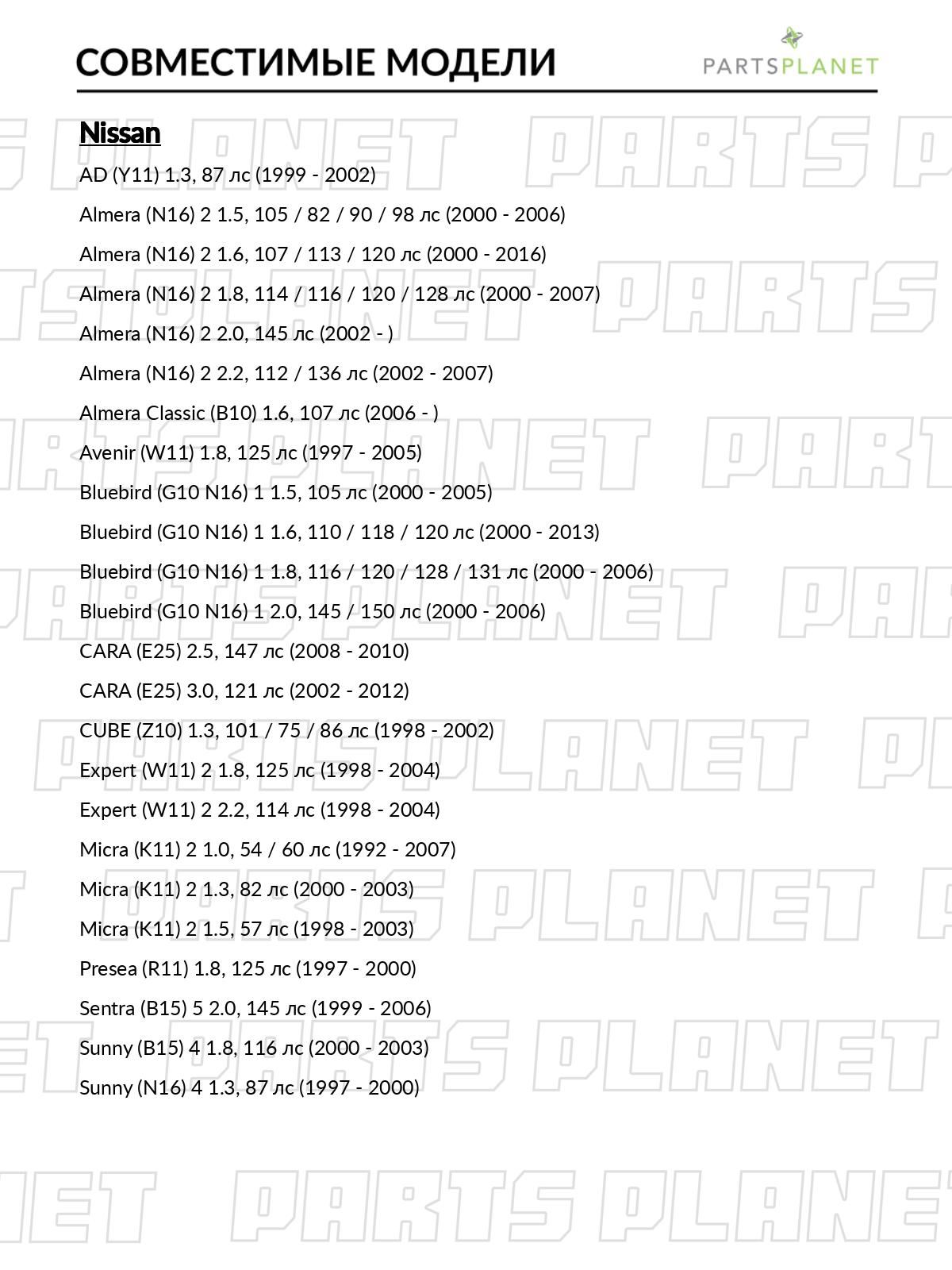 Тормозные колодки, передние для Ниссан Альмера 2 2000-2006, Классик 2006-, Блюберд 1 2000-2005, Тойота Камри 1986-1993, Королла 1992-1997 OEM 1N073328Z 1N083328Z 1N133328Z арт JBP0015