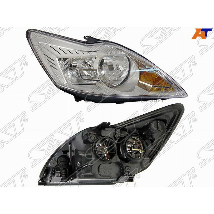 Фара Ford Focus 07-11 (Справа/ Галоген/ С электрокорректором) от официального дистрибьютора, SAT, артикул ST4311181RMLDEM1