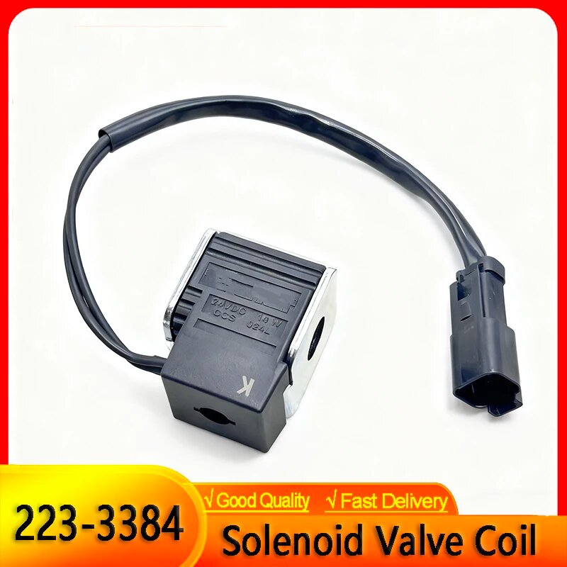 24V Solenoid Valve Coil 223-3384 / 2233384 для CS563 CS573 Vibration Roller — замена катушки клапана