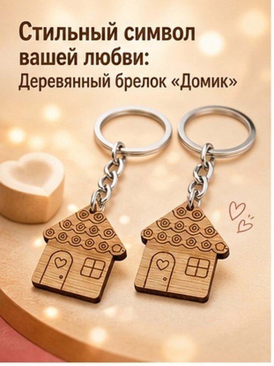 2 Штуки Ключница В Forme Дома Из Дерева Симпатичные Подвески Для Пар 3 50X3 00X0 30Cm