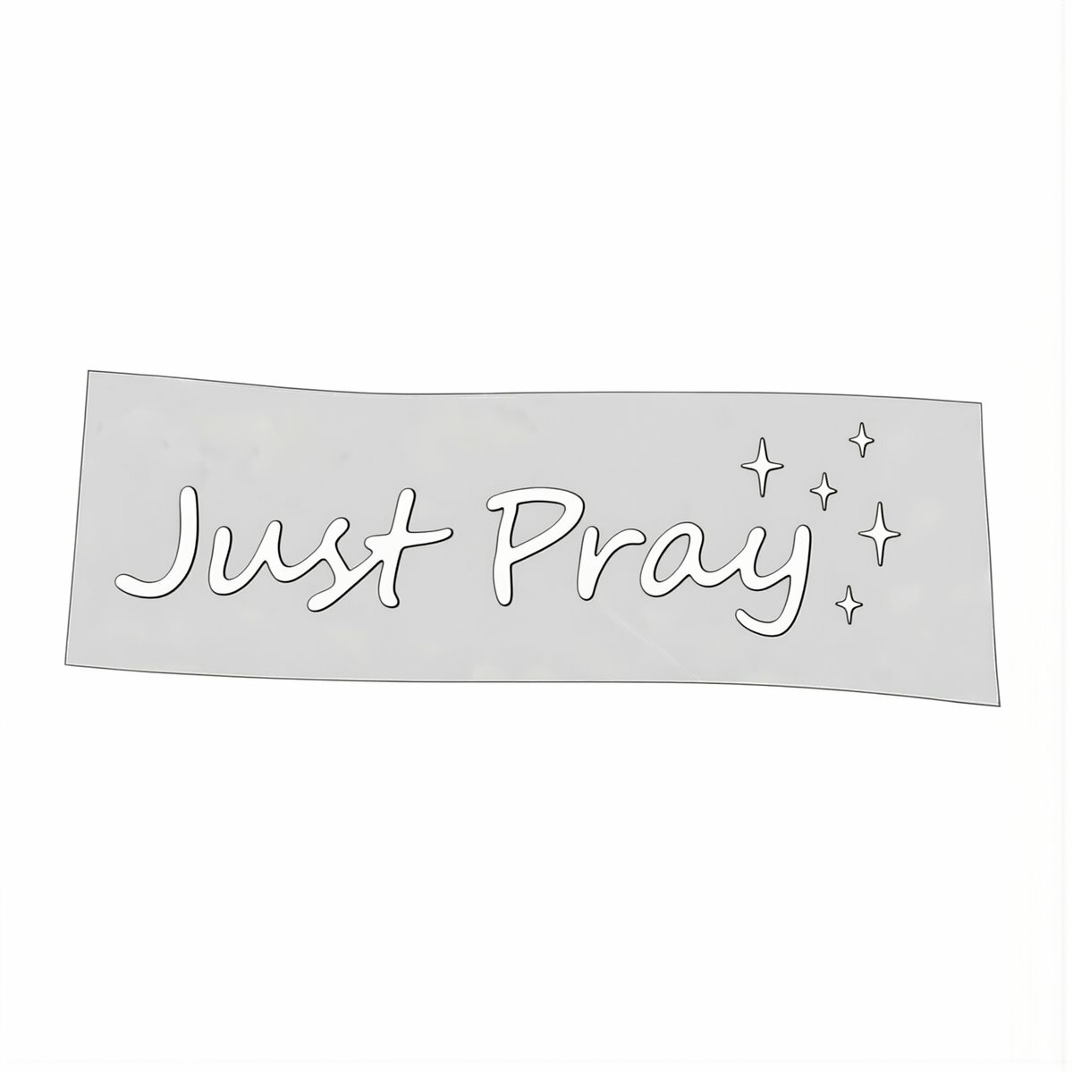 Современный аксессуар для интерьера автомобиля наклейка Just pray с декоративными звездочками влагостойкое покрытие простое снятие без следов подходит для всех гладких поверхностей в салоне авто