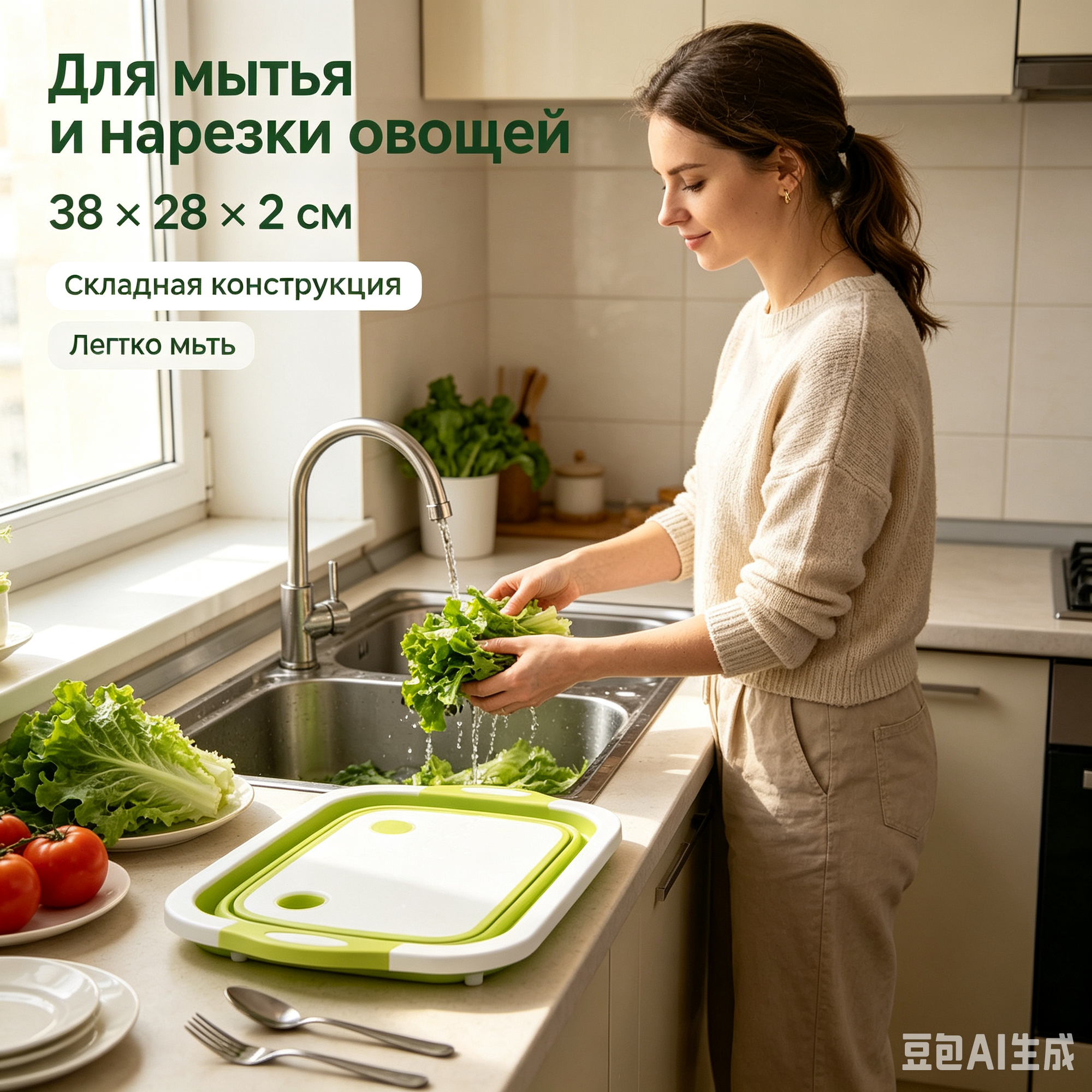 Многофункциональная пластиковая складная разделочная доска для домашней кухни, силикон/пластик, 38*28*2 см