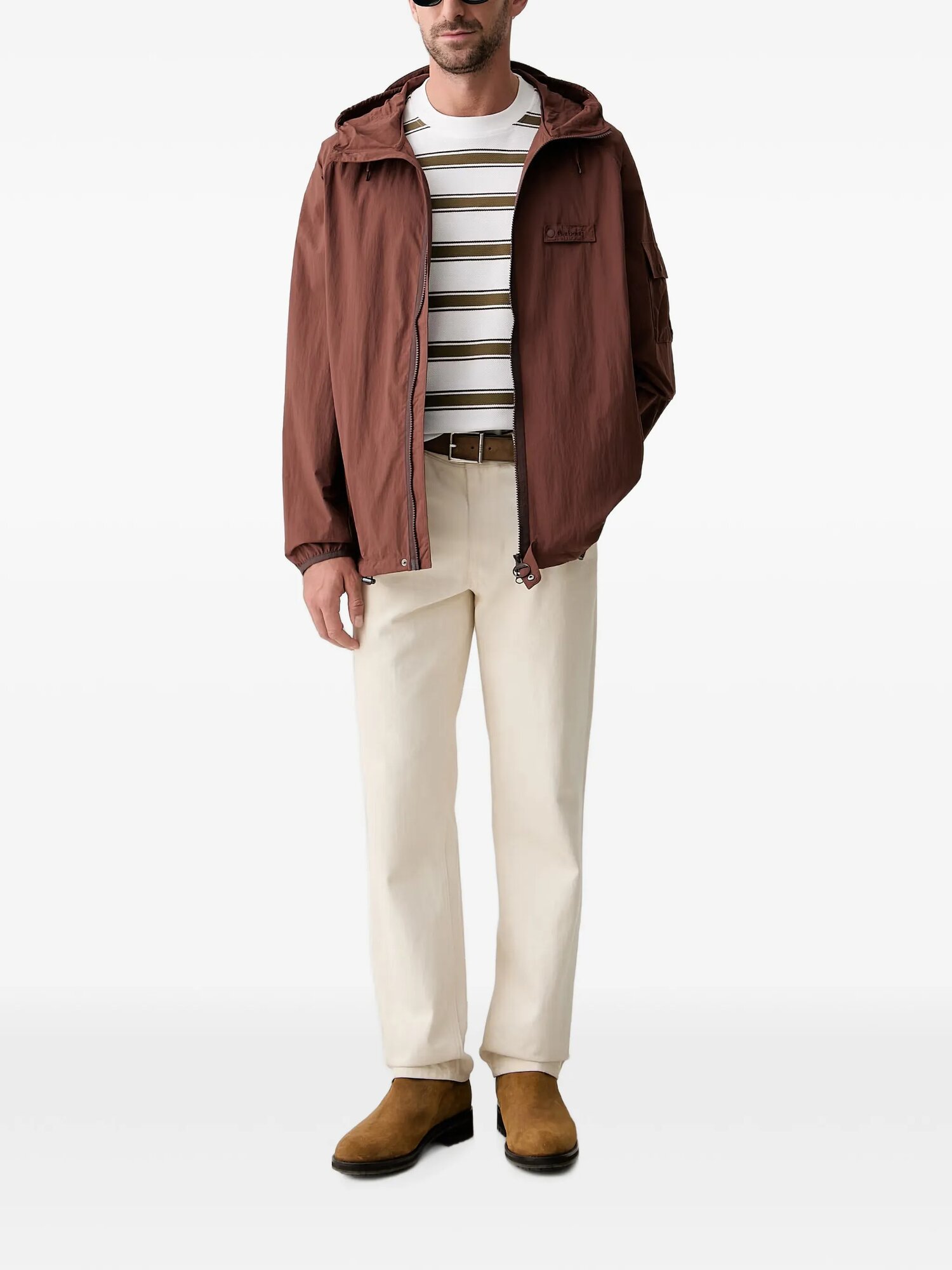 Куртка Barbour Re-engineered flyweight showerproof hooded jacket, размер 46 — фото 1