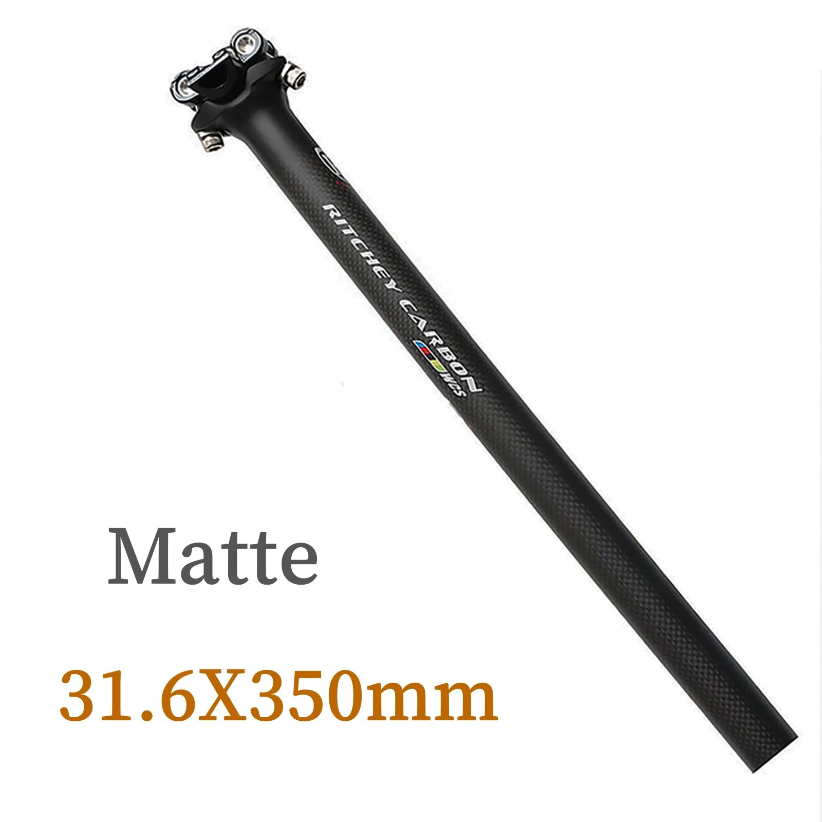 Карбоновая подседельная труба 3K для MTB/шоссейных велосипедов Matte 31.6x350mm