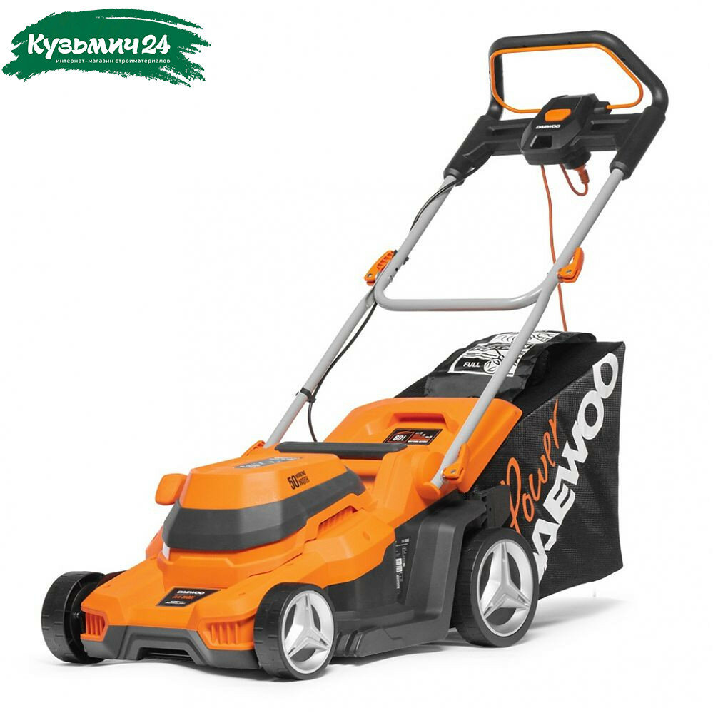 Газонокосилка электрическая Daewoo DLM2500E, травосборник 60 л, 2000 Вт