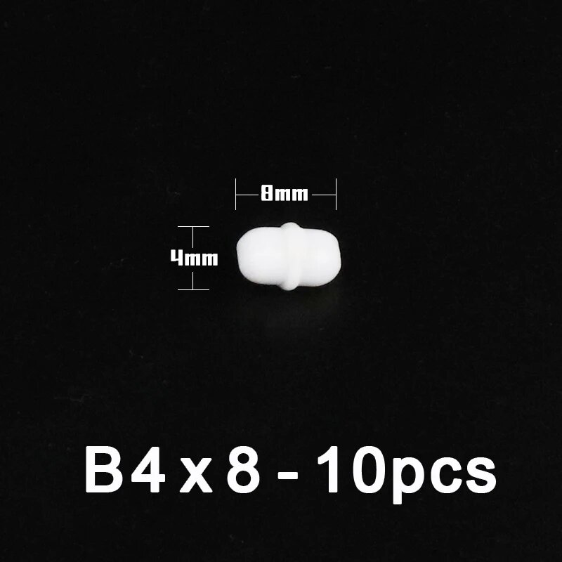 Магнитные мешалки NINTH LIFE, PTFE, белые, цилиндрические, 10 шт. B4x8mm-10pcs