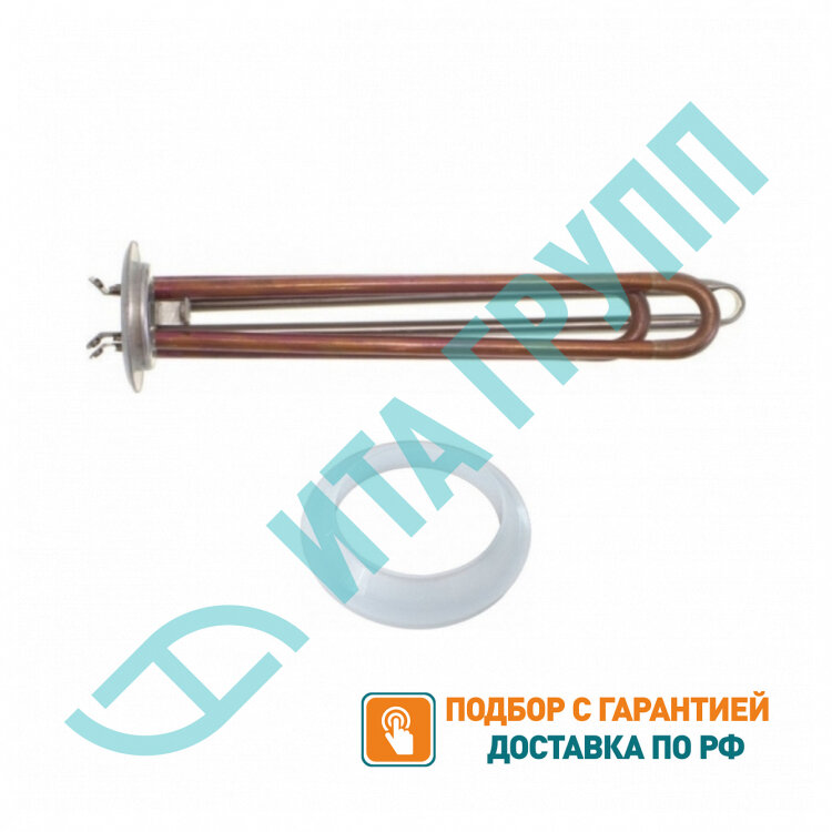 Комплект ТЭН 2кВт (2000Вт) RF для водонагревателя Electrolux, Thermex, под анод М6, контакты под винт + прокладка, 20114K1