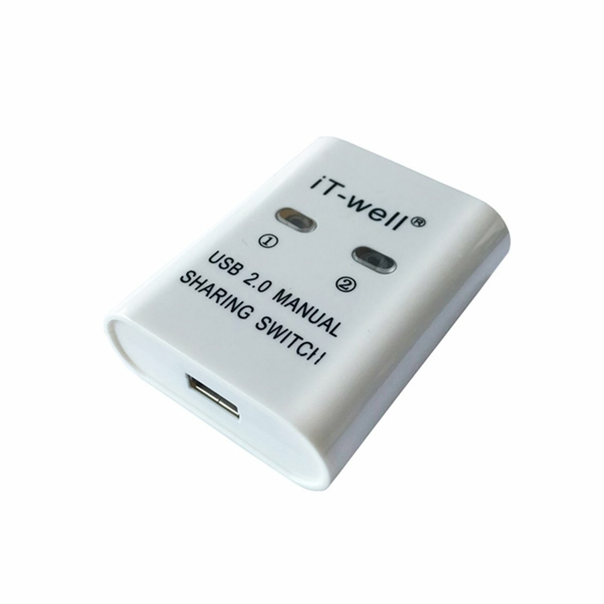 IT-Well USB-Концентратор Для Принтера, 2 Порта, Белый