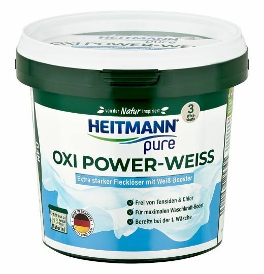 Heitmann Отбеливатель-пятновыводитель для белых вещей Pure Oxi Power-Weiss, 500гр