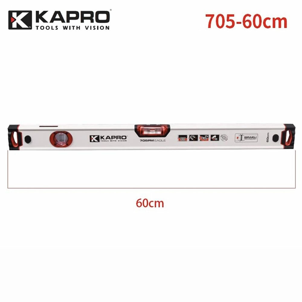Kapro Уровень строительный 705-40P 60см, глазков: 2