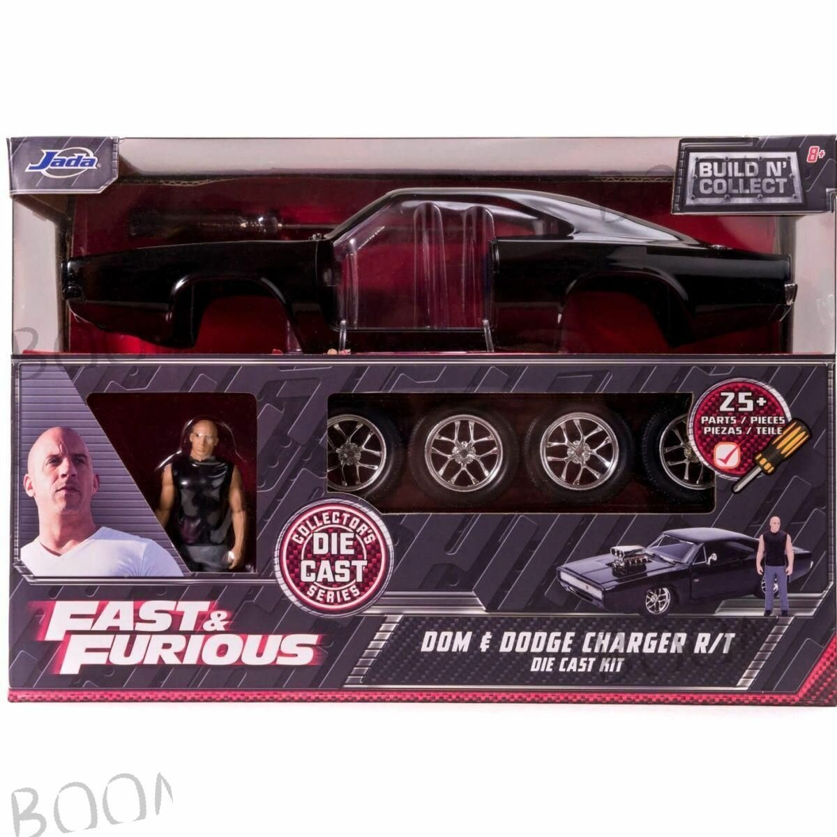 Машинка Fast and Furious Jada Форсаж 1:24 DOM DODGE CHARGER R/T Сборка моделей