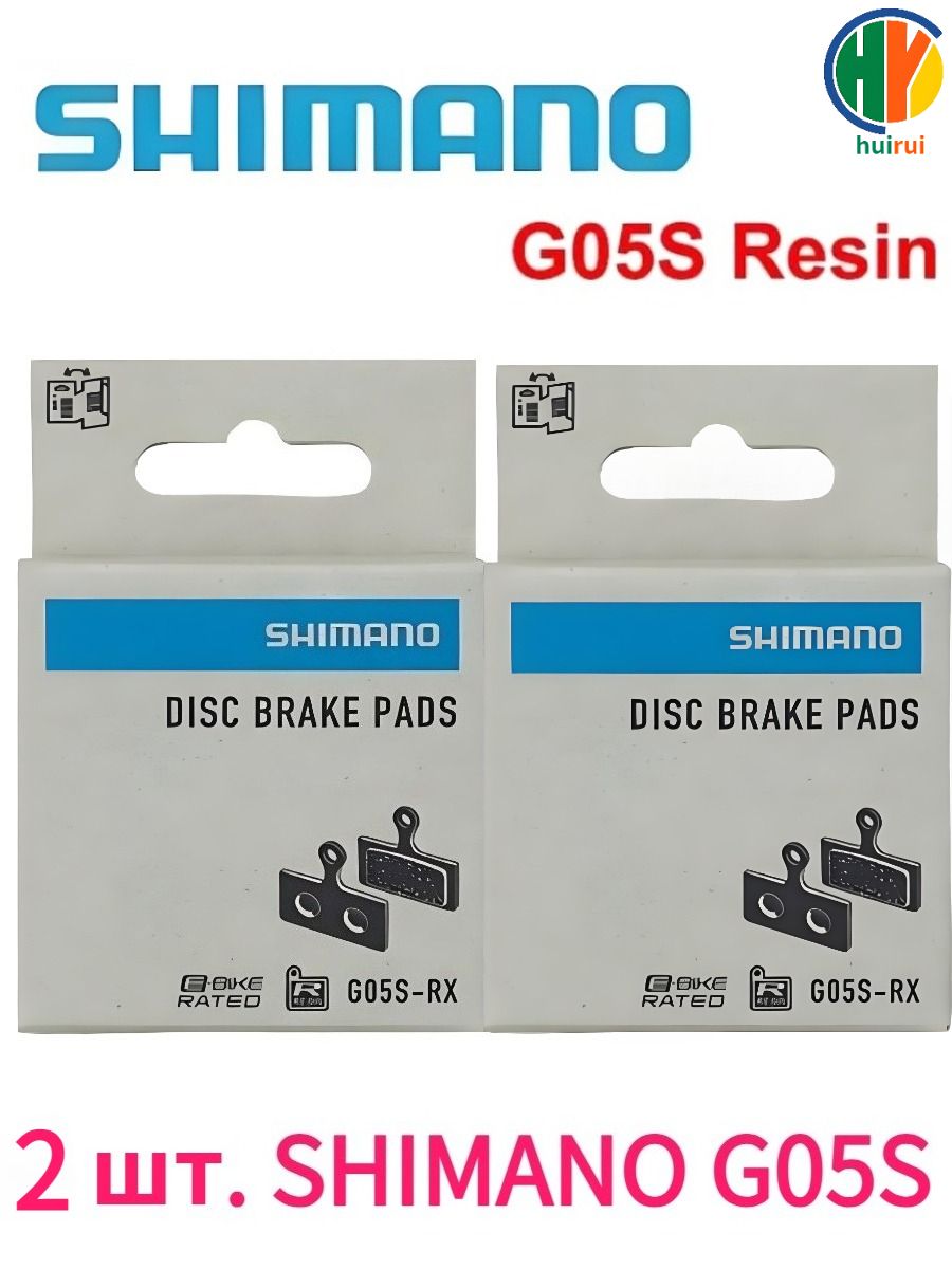 Тормозные колодки Shimano G05S-RX 2 пары органические для дисковых тормозов, замена G03S, для XT XTR Deore, совместимость с Tektro и TWITTER