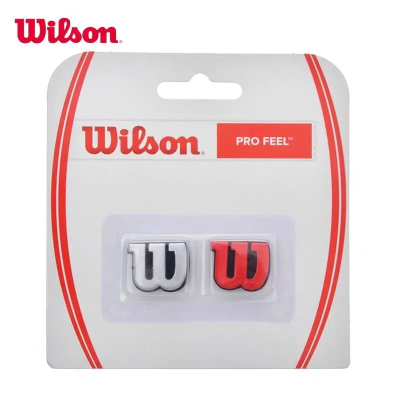 Виброгаситель Wilson Pro Feel для теннисной ракетки, набор из 2 шт, черный/серый, красный