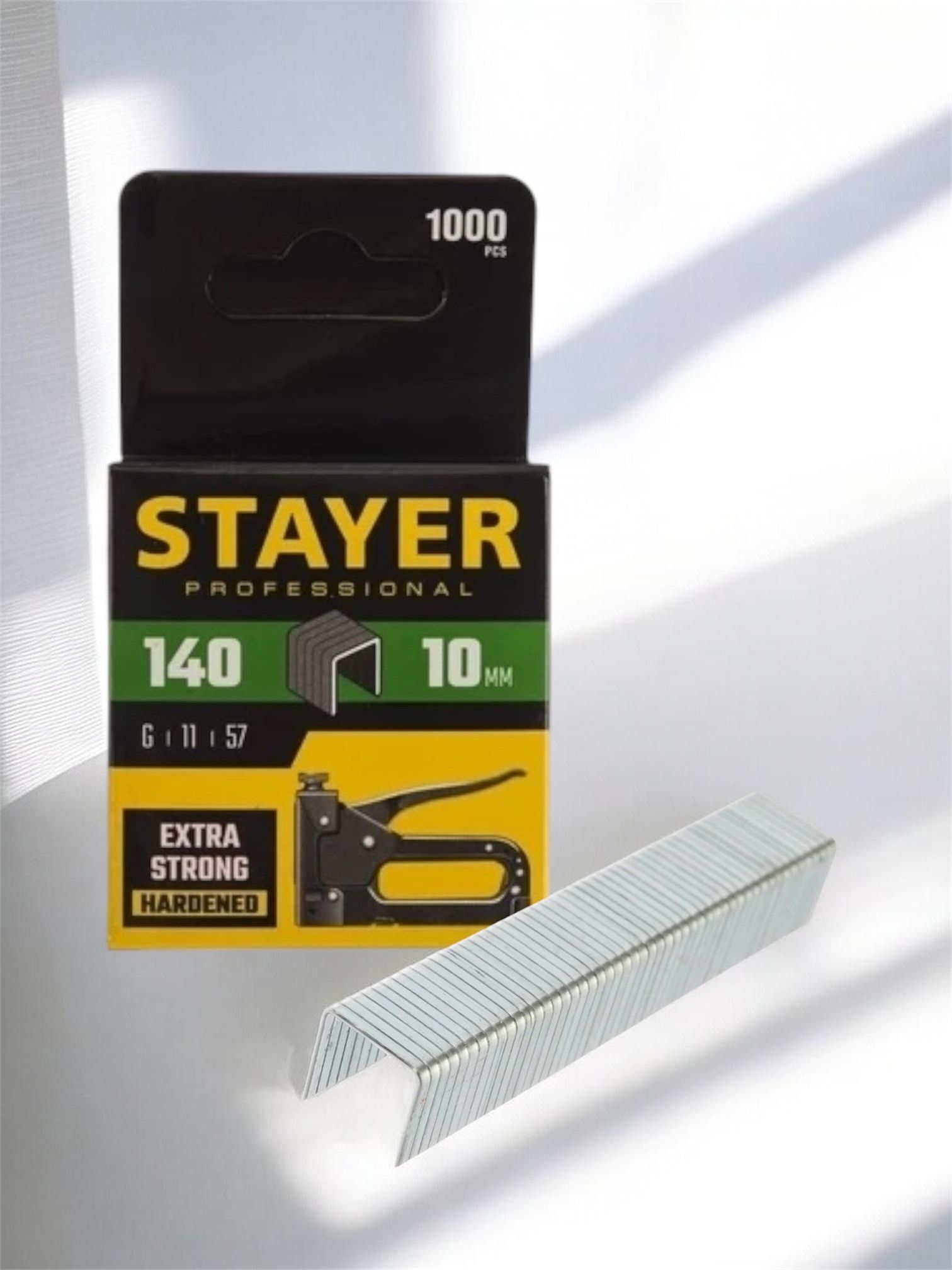 Скобы для степлера STAYER, тип 140, Длина ножек: 10 мм, 1000шт