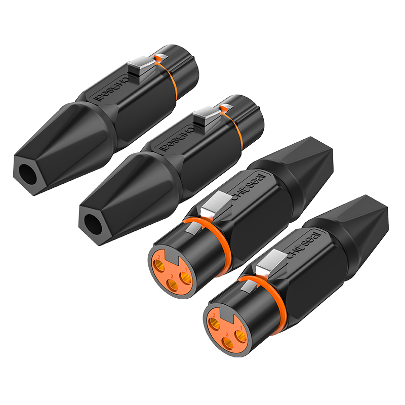 CHOSEAL 5-точечная звездная женская XLR-разъем 3-контактный золотое покрытие аудио разъем для микрофонов и усилителей 4
