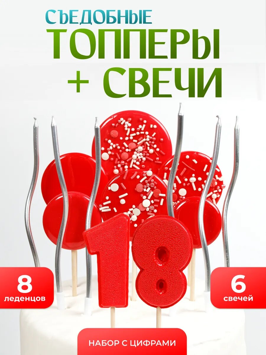Топпер на торт 18 лет
