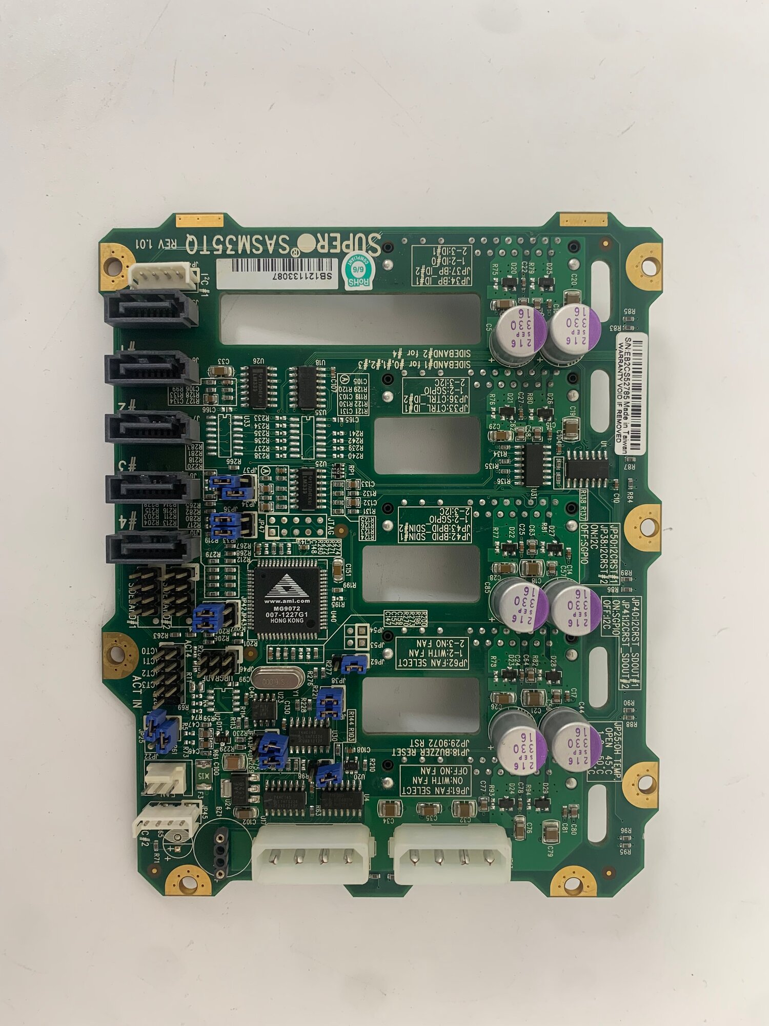 Объединительная плата (бэкплейн) Supermicro SASM35TQ REV 1.01 для дисковых корзин 3.5" SAS/SATA