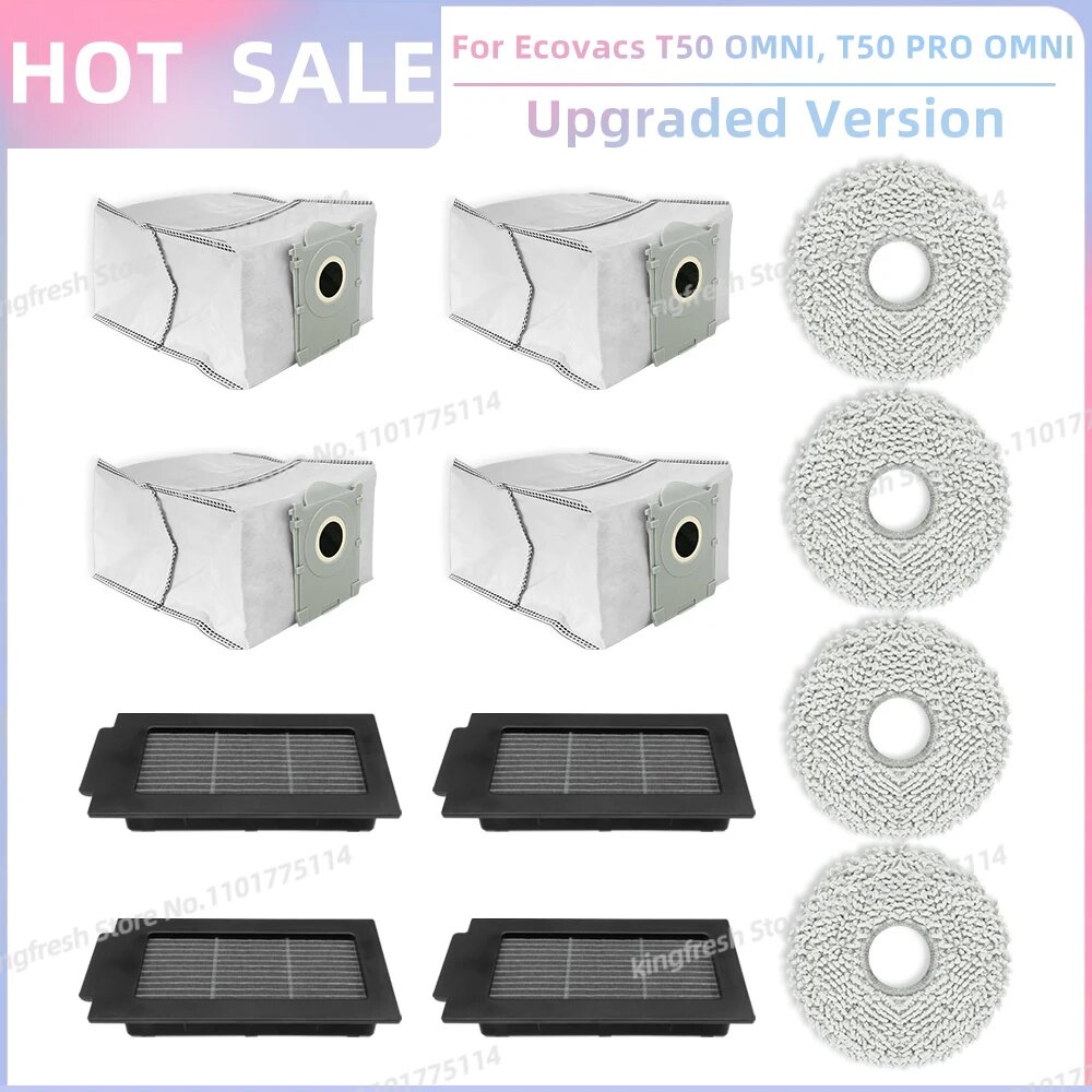 Комплект запчастей для Ecovacs Deebot T50 PRO OMNI / T50 OMNI / T50 Pro Gen 2 Серый, SET L