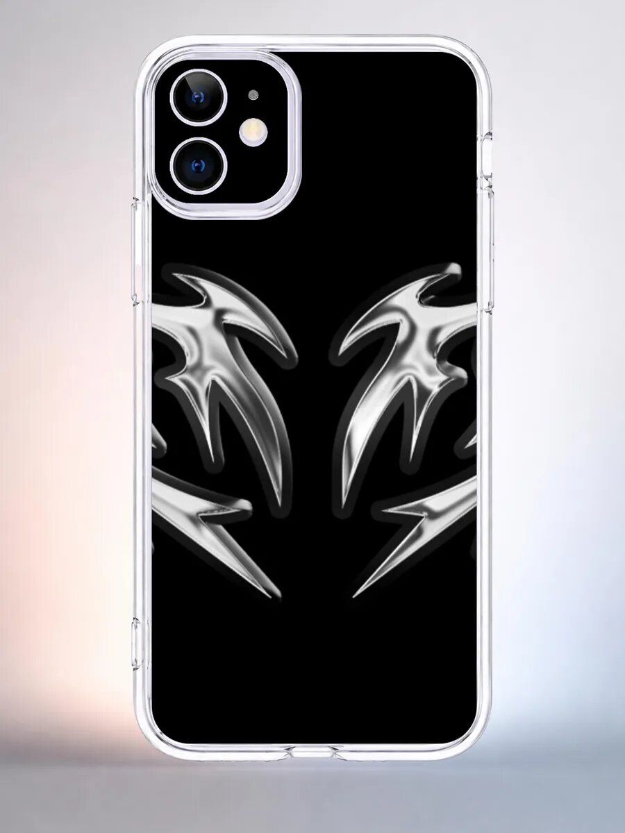 Чехол iPhone 13 хромированные демонические Y2K Indie Sleaze