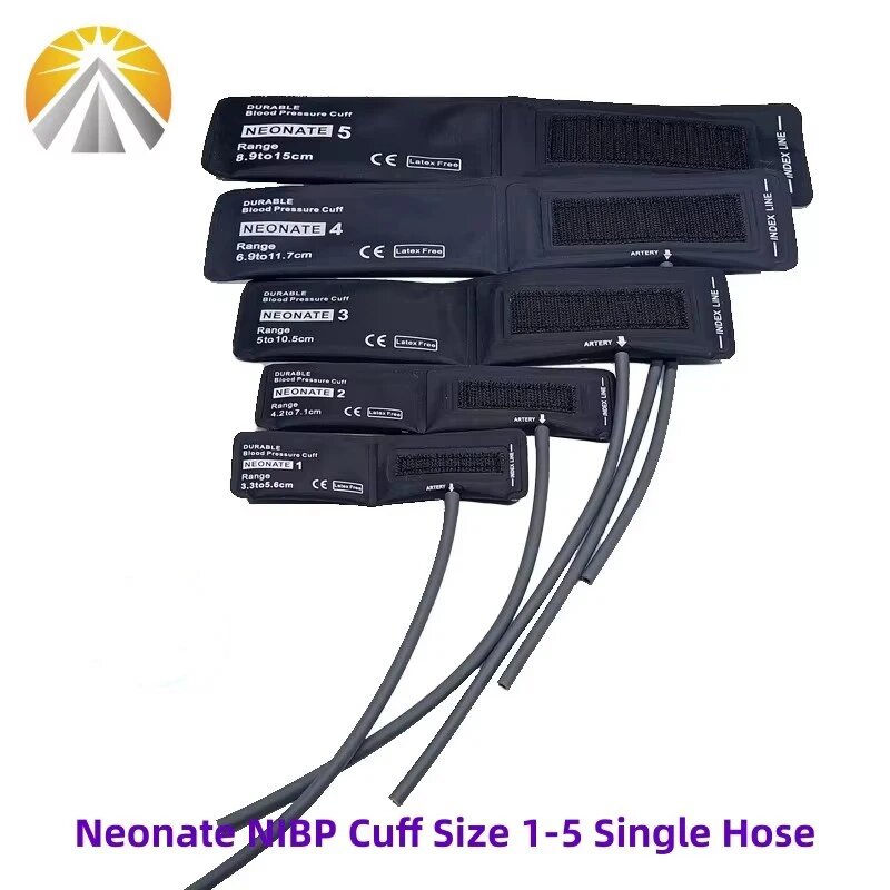 Манжеты NIBP для новорожденных, размеры 1-5, Single Hose