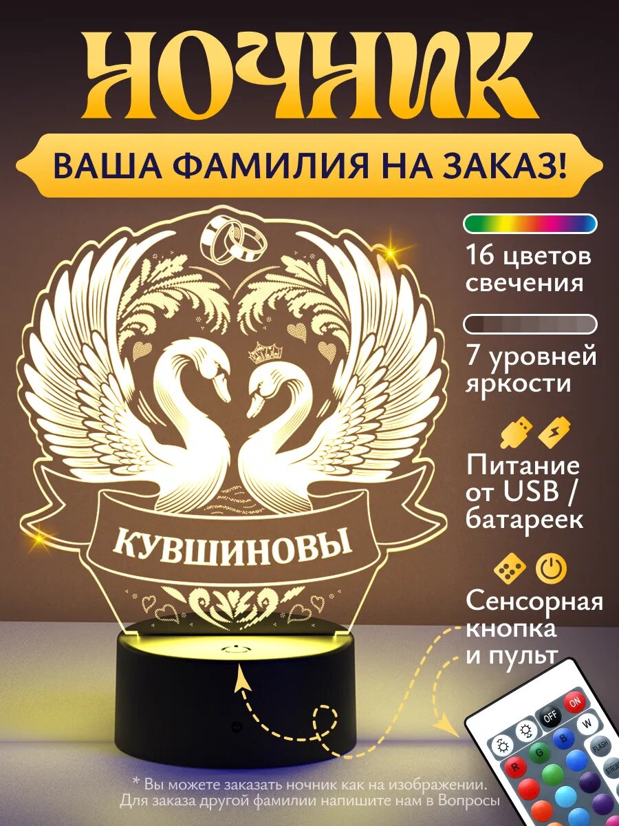 Ночник «Кувшиновы - лебеди»