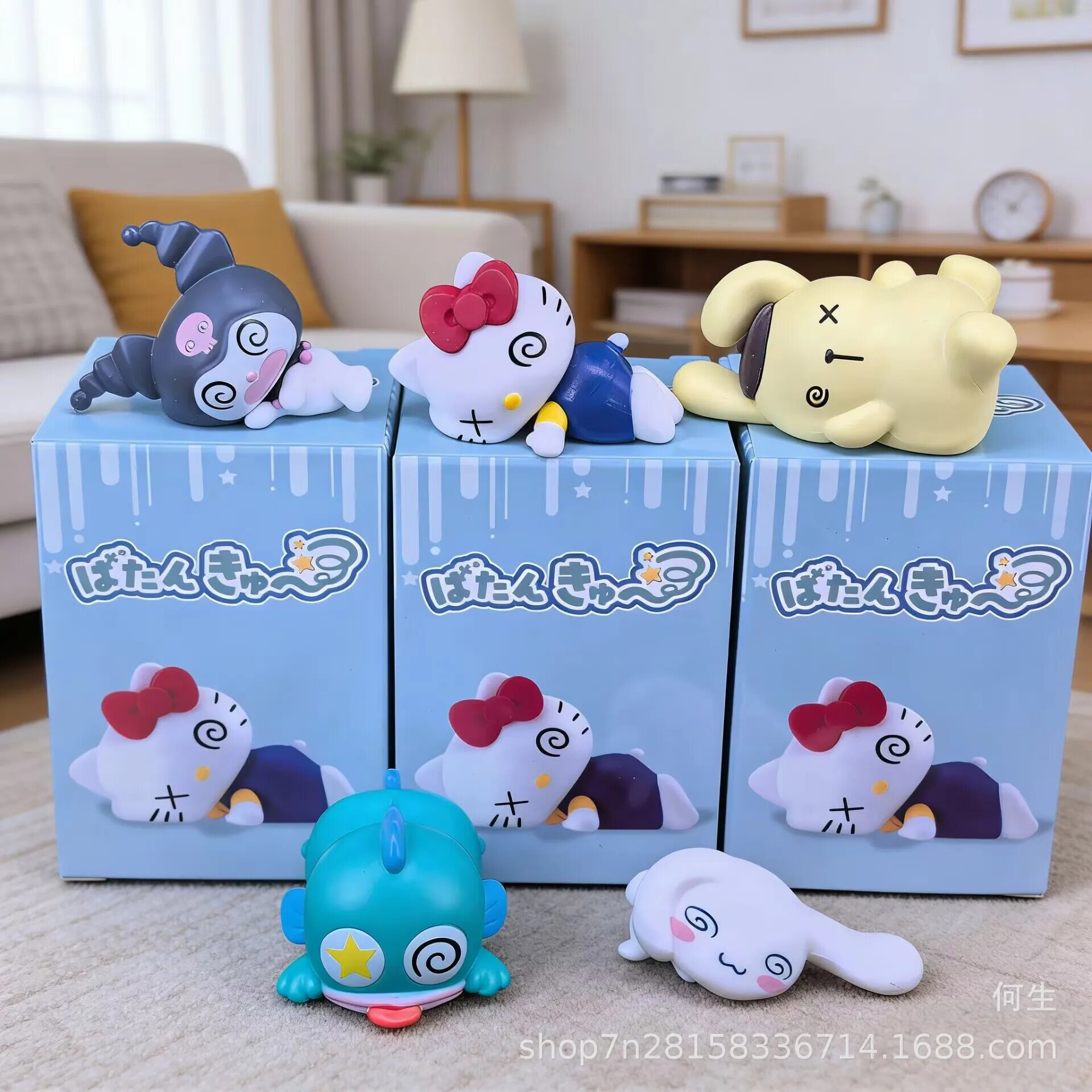 Sanrio Blind Box - Таинственные Фигурки Dizzy Sleepy Kuromi Hello Kitty Cinnamoroll 5Pcs in one box