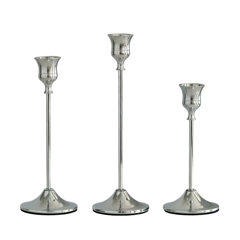 Подсвечники металлические набор из 3 шт. Silvery 3pcs