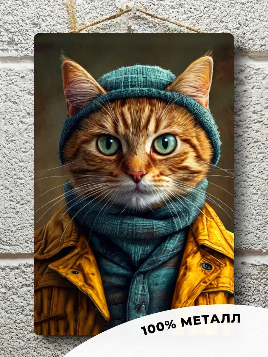 Кот постер