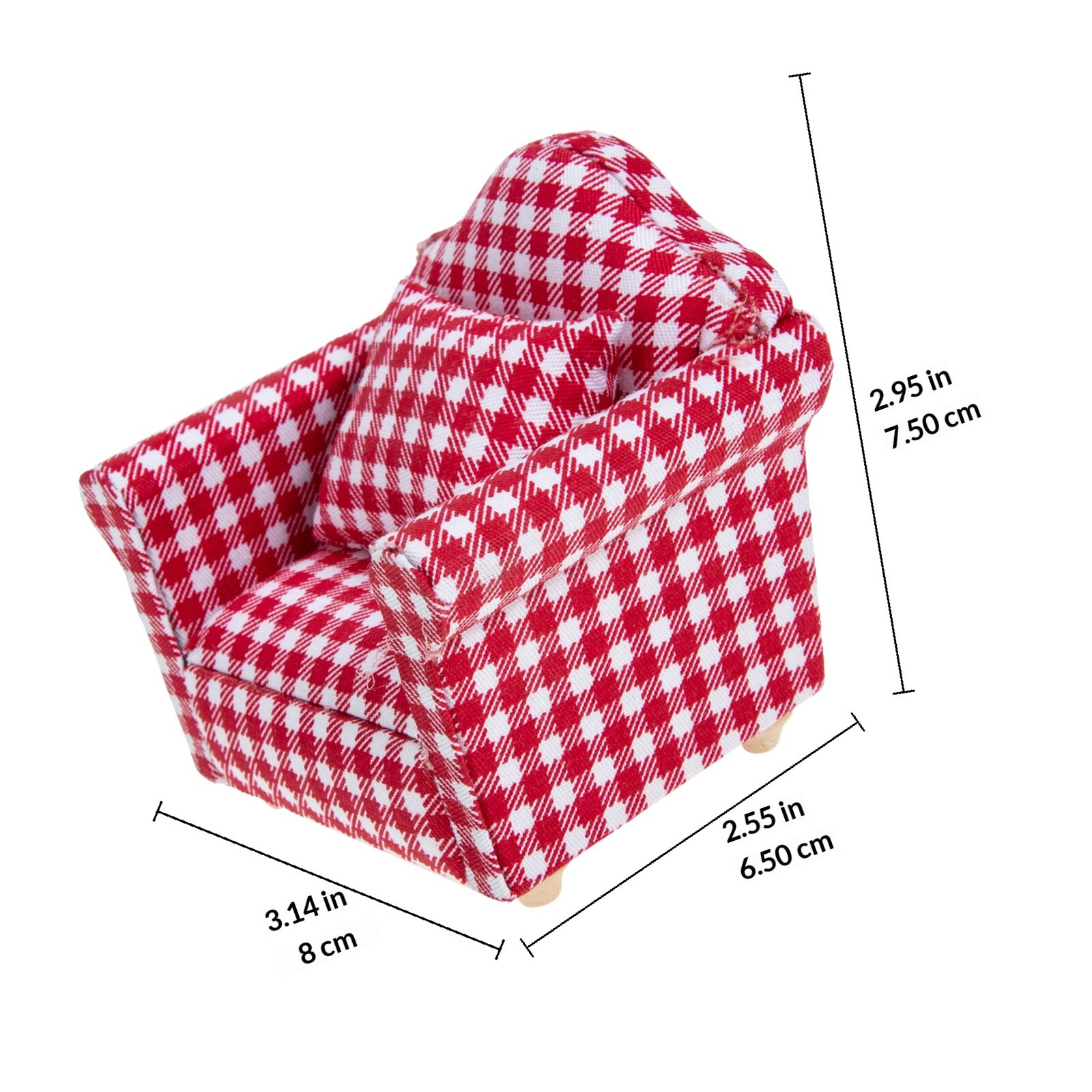 Набор Мини Диван Игрушка Для Мини Дома 1 Штук Размер 8.00X7.50X6.50Cm