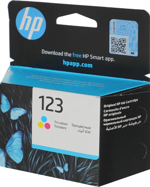 Картридж HP 123, многоцветный / F6V16AE