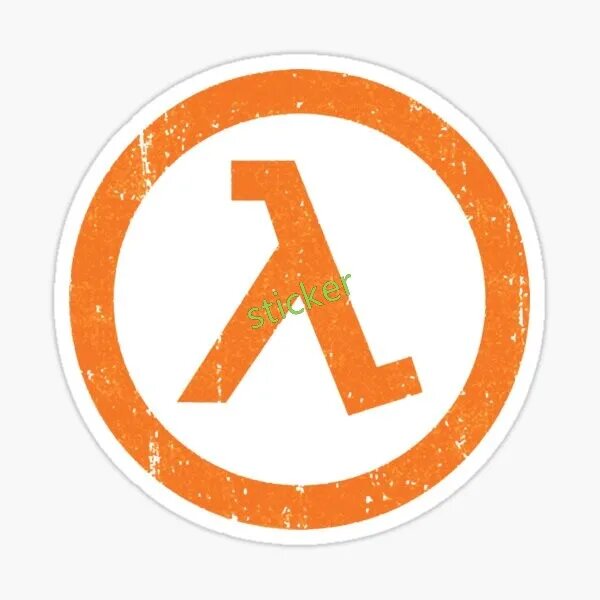 Наклейка Half Life 66, символ ламбды, винил