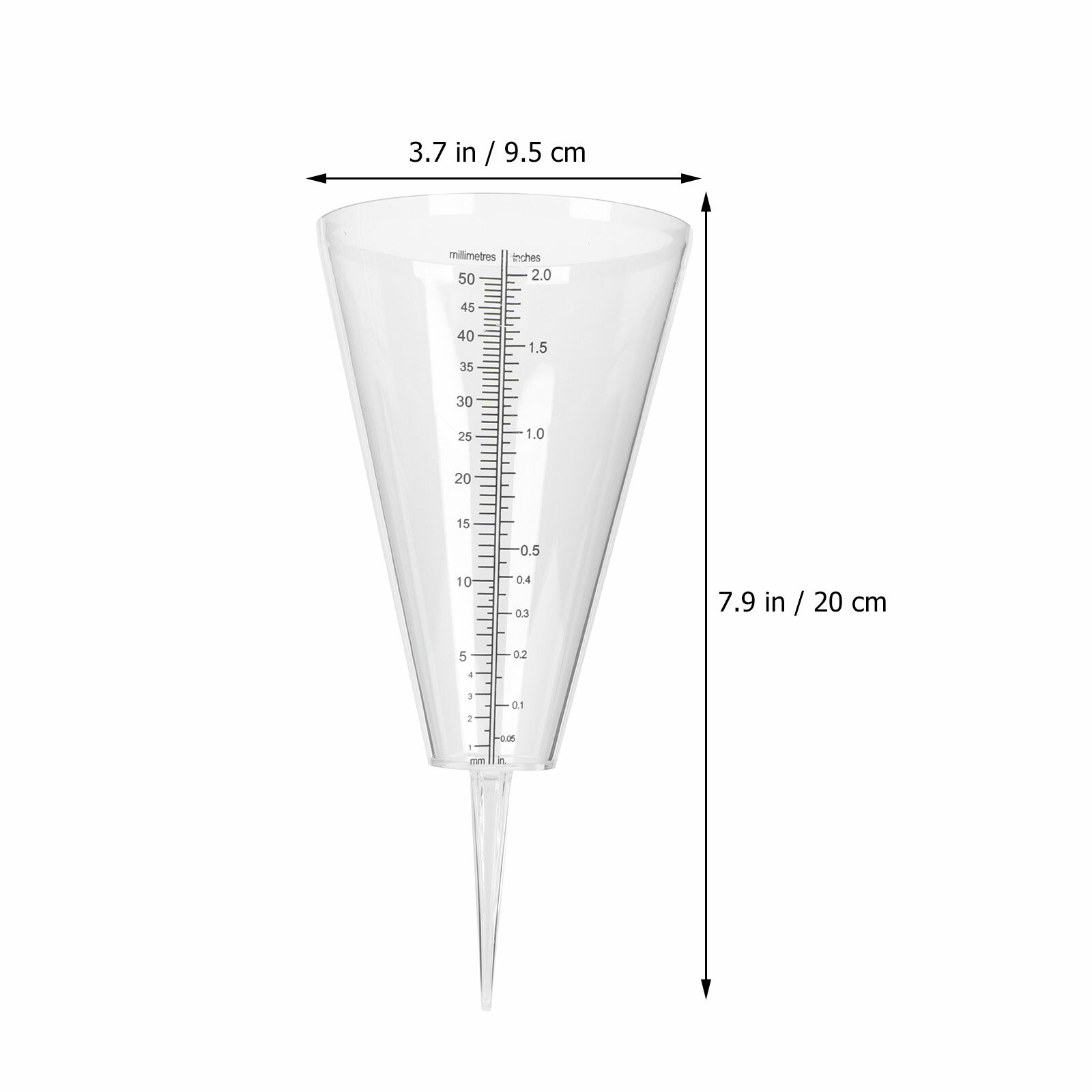 Измеритель Осадков Конический Стакан С Двойной Шкалой 1 Шт 20x9.5 Cm