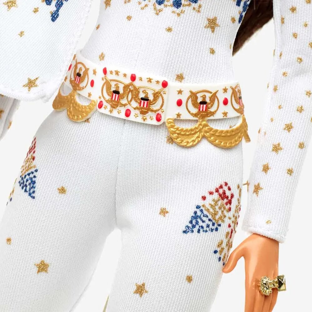 Кукла Barbie Signature Elvis Presley, Высота 30 см, Белый/Золотой/Красный/Синий/Бежевый, Пластик — фото 1