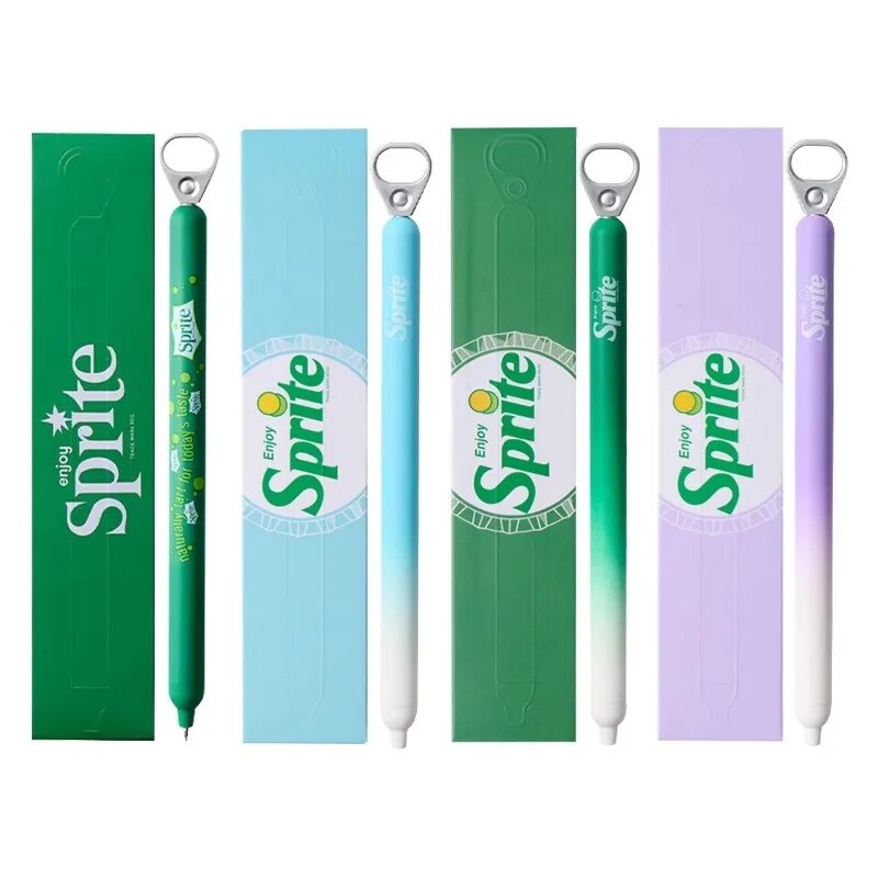 Новая гелевая ручка KACO x Sprite Limited Edition, двойная шариковая ручка, быстросохнущая стильная ручка, гладкое письмо с щелчком 0,5 мм для школы и журн