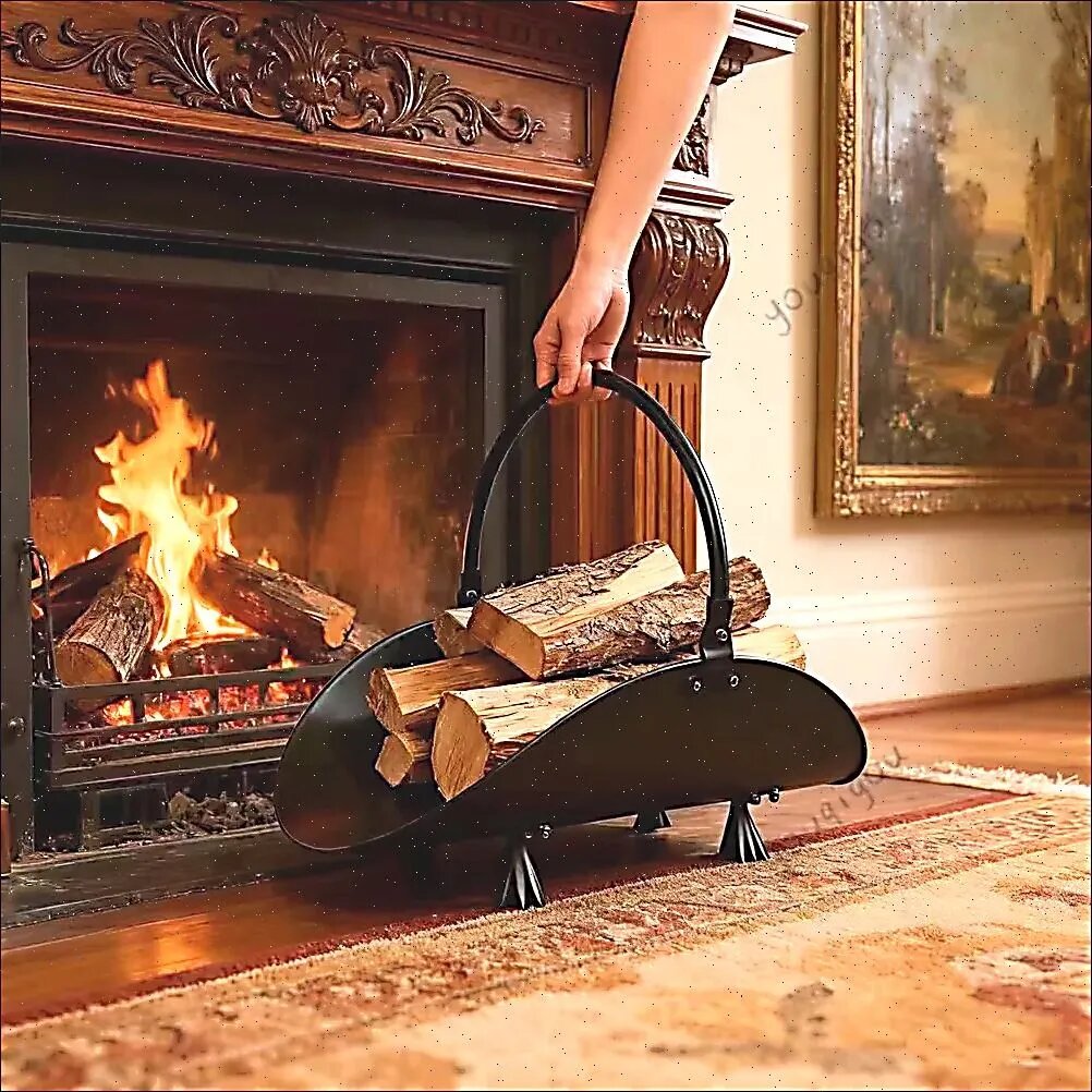 Дровница 48x40x39 см железо черный 1 шт