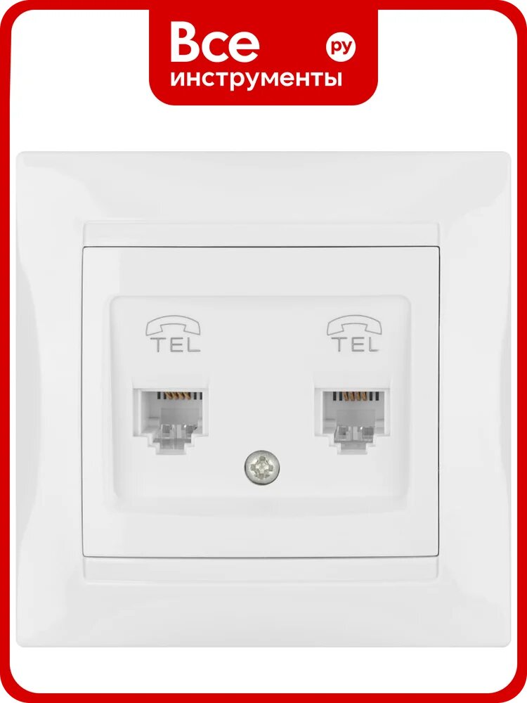 Компьютерная розетка, белая RJ45 TDM ELECTRIC Лама SQ1815-0016
