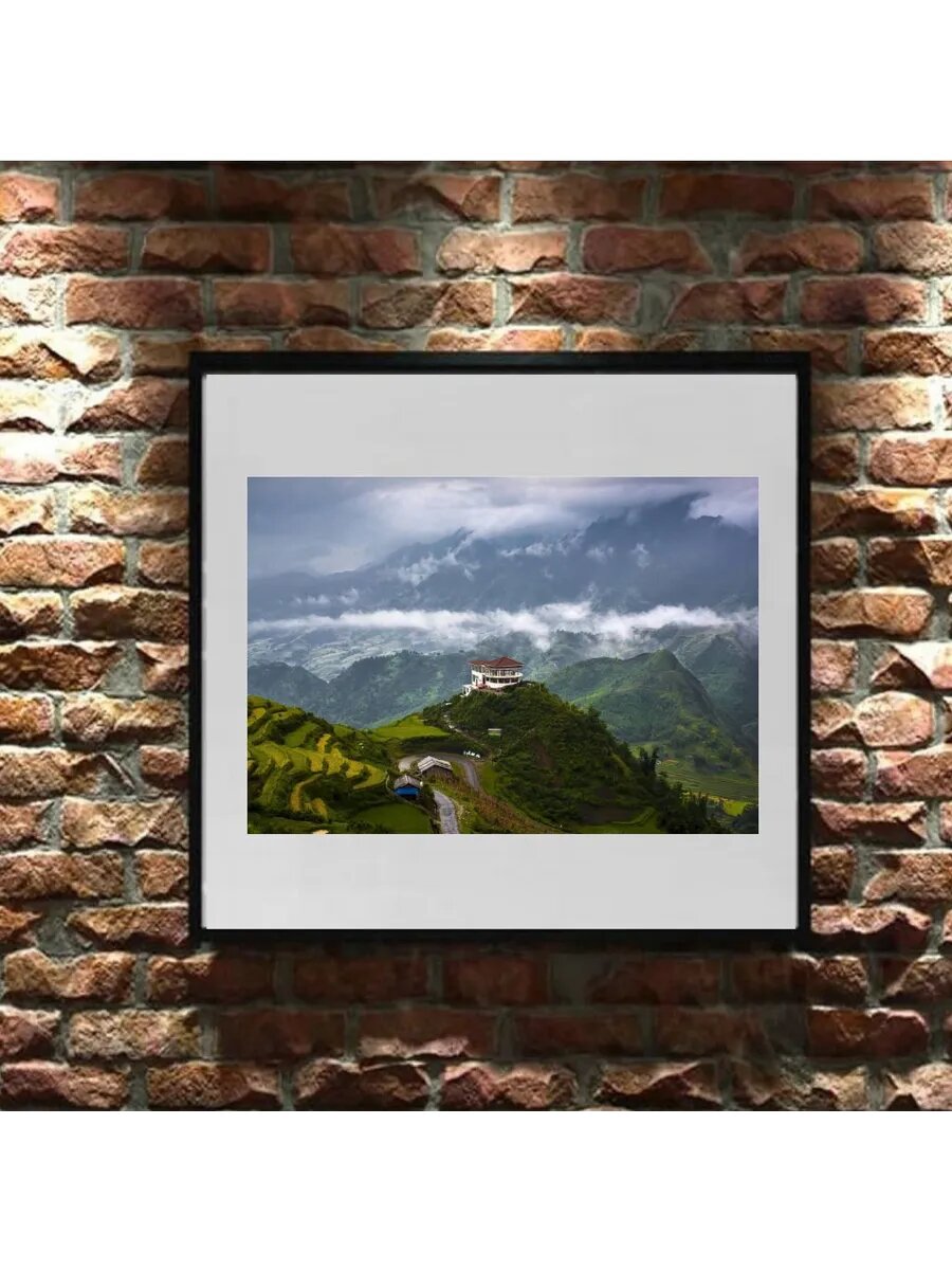 Плакат "Горы, только горы и высота 18" А4