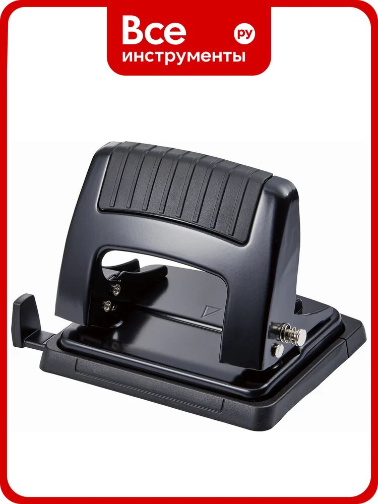 Дырокол KW-Trio 09165BLACK максимум 20 листов, металл, черный, отверстия 2, с линейкой 1955983