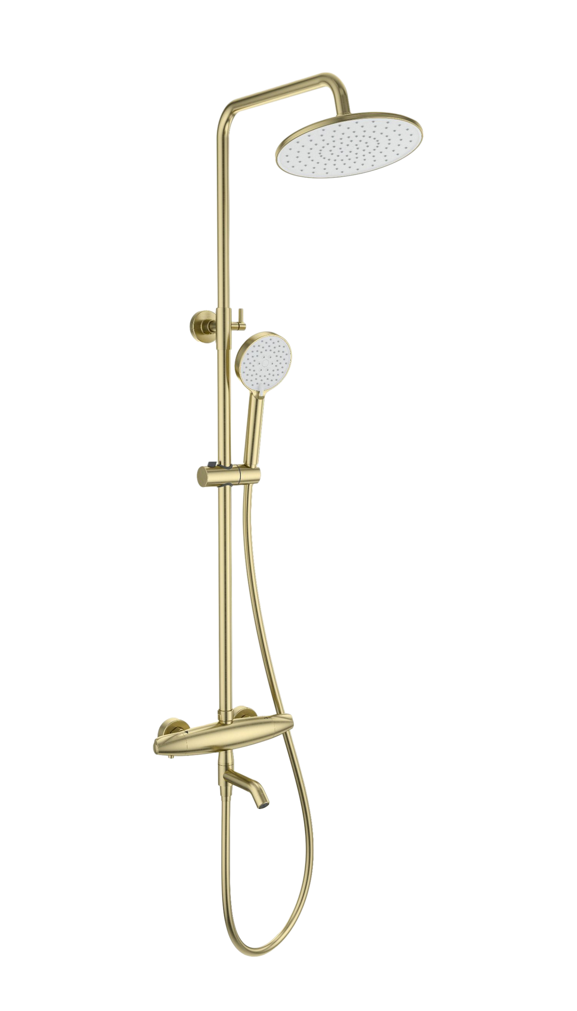 Душевая стойка Wonzon & Woghand Capsule WW-B3031-A3-BG со смесителем, с термостатом, брашированное золото