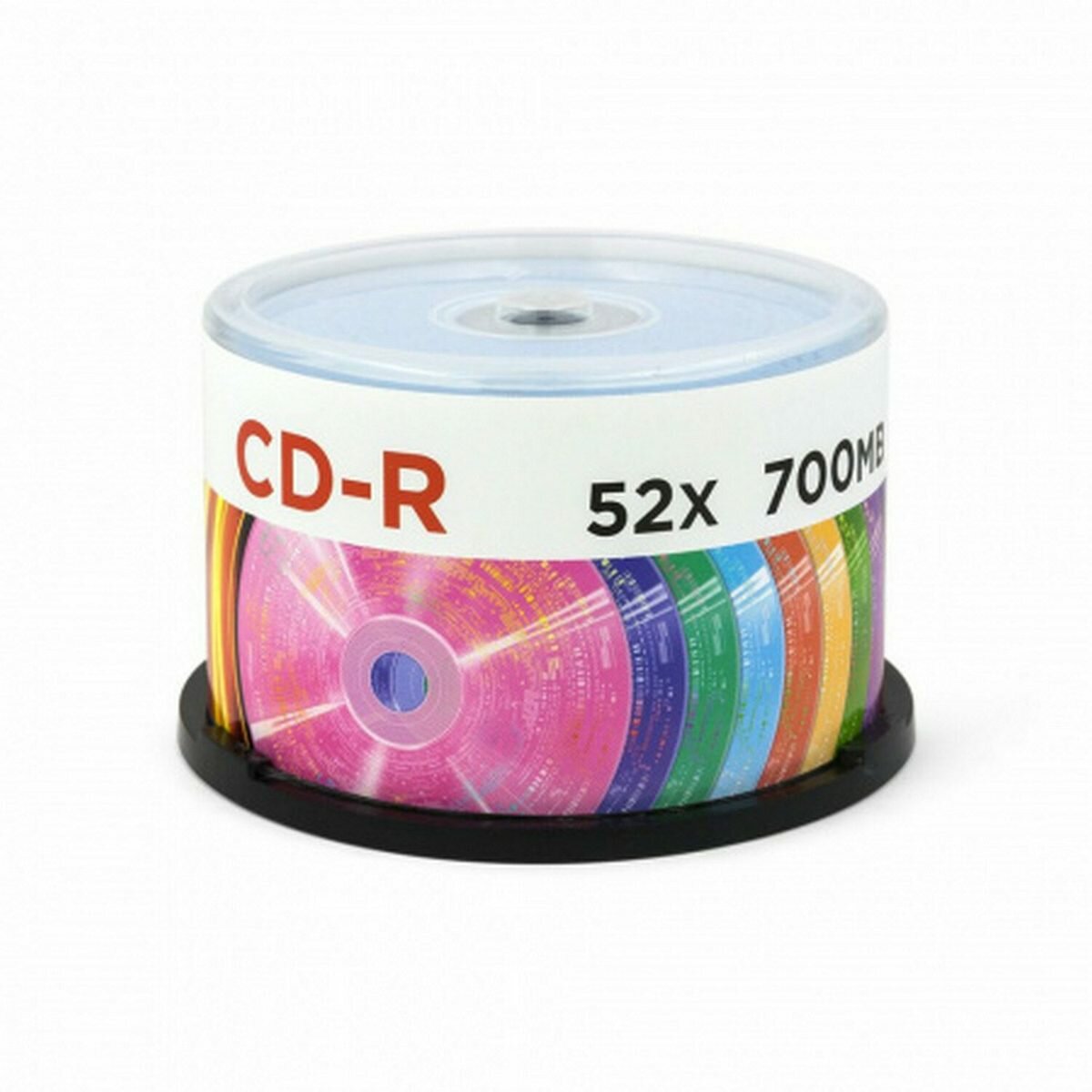 Оптический диск CD-R Mirex Random Color, 700Мб, 48x, cake box, комплект 50шт. (UL120009A8B)