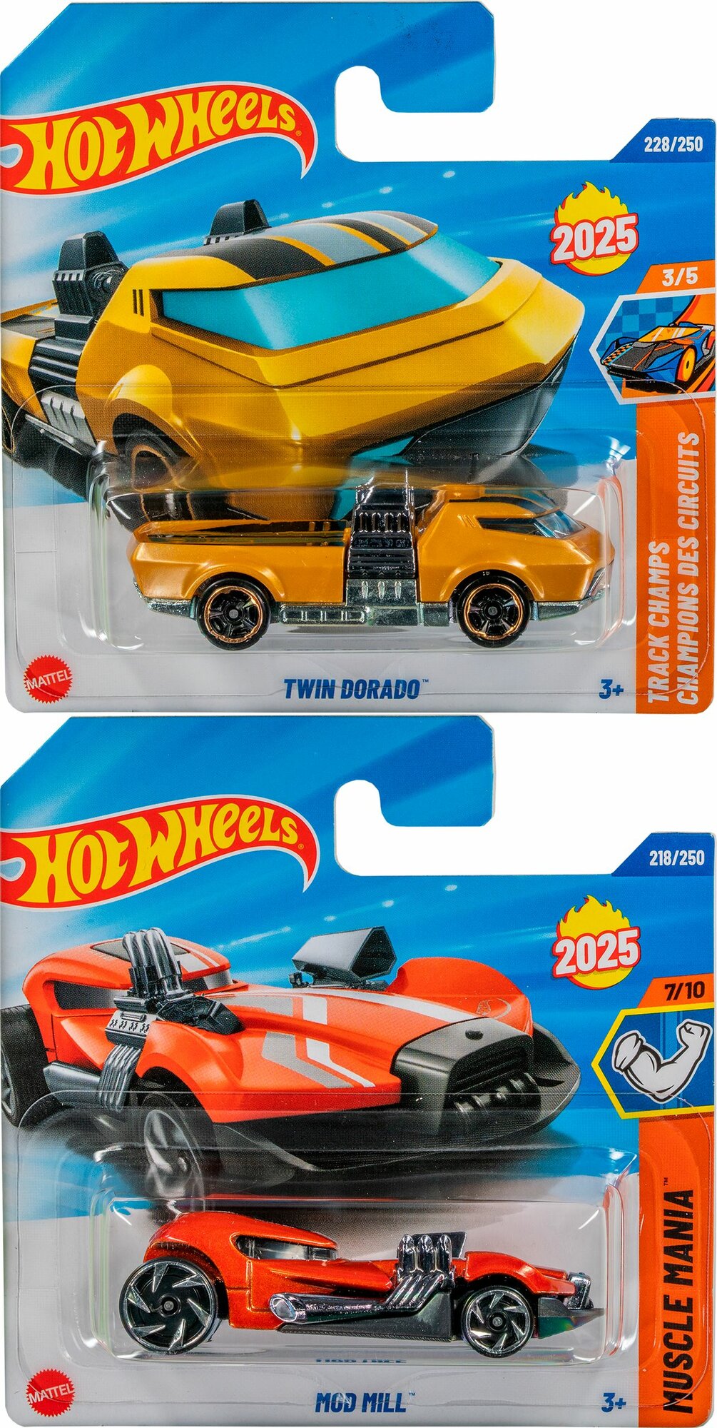Машинки Hot Wheels Twin Dorado и Mod Mill