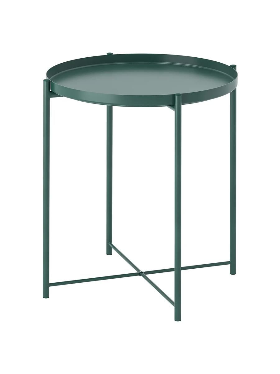 Приставной столик IKEA GLADOM темно-зеленый, 45x53 см