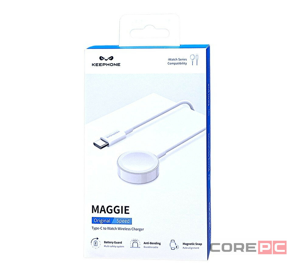 Беспроводное заряд. устр. Keephone MAGGIE IC-024 Type-C белое
