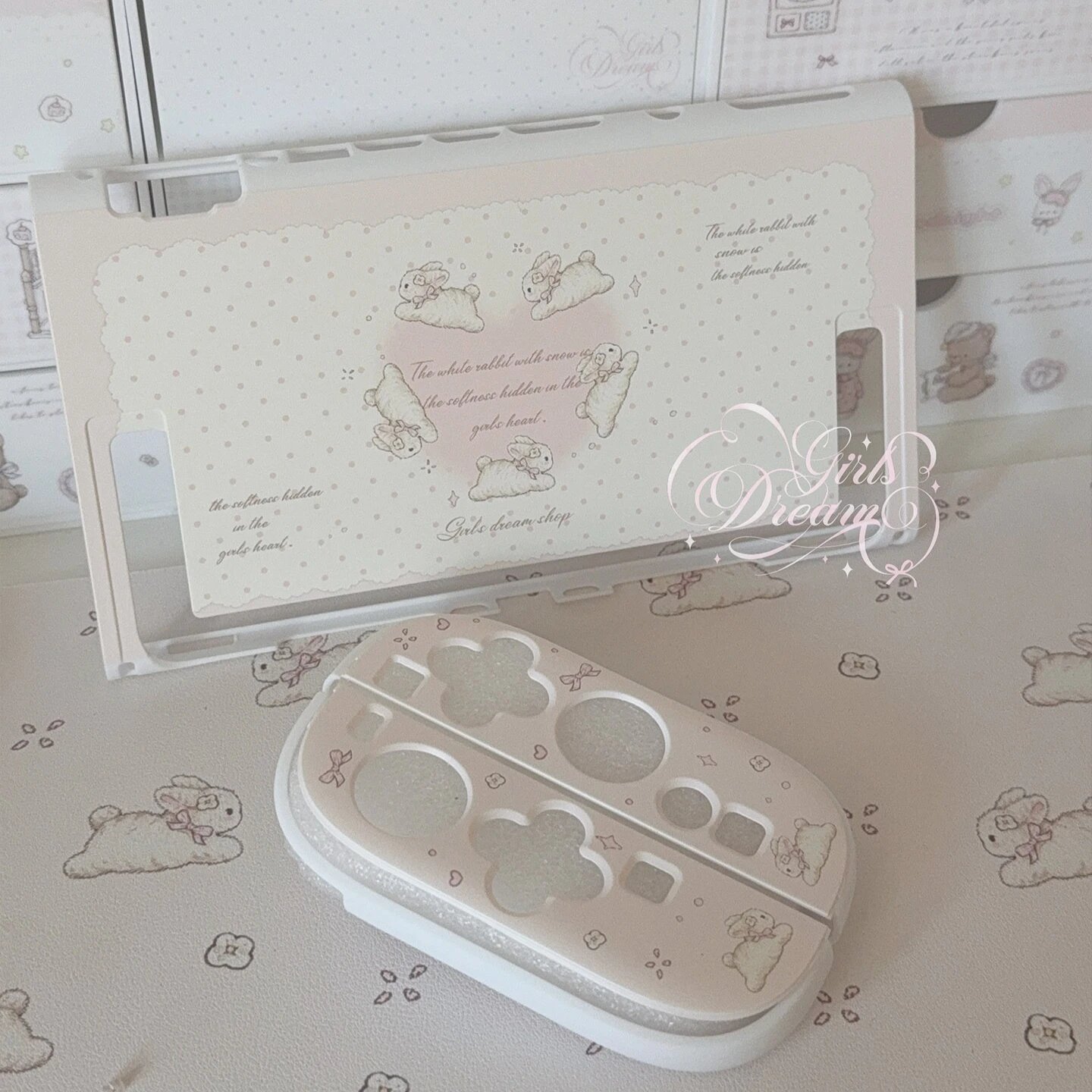 Жесткий чехол Ins Style для Nintendo Switch 2 с кроликом switch 2 case
