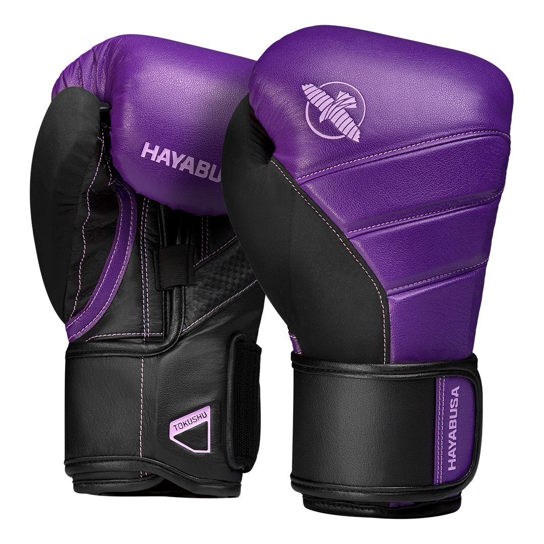 Перчатки боксерские HAYABUSA T3 Boxing Gloves, 16 унций, фиолетово-черные