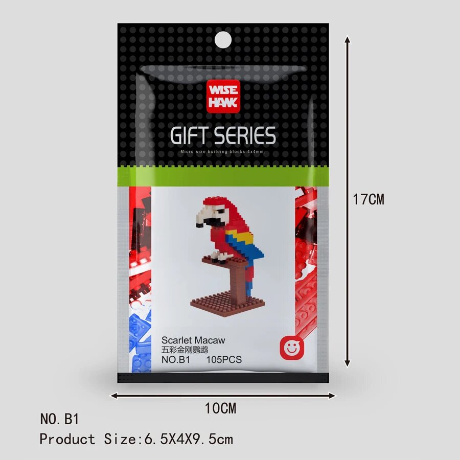 Wise Hawk Scarlet Macaw 105pcs, Цвет: B1
