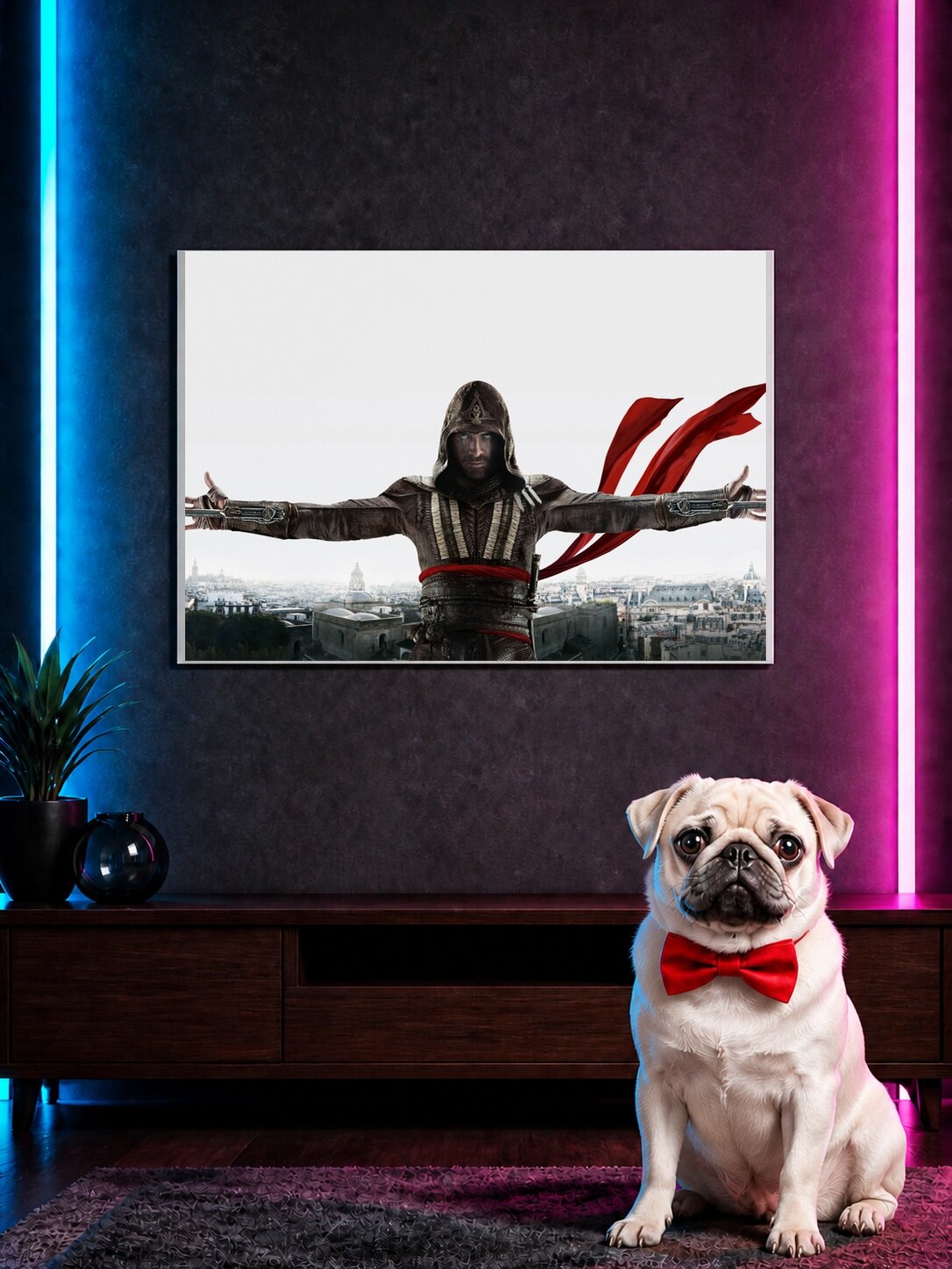 Плакат Assassin's Creed — фэнтезийная игровая композиция A3