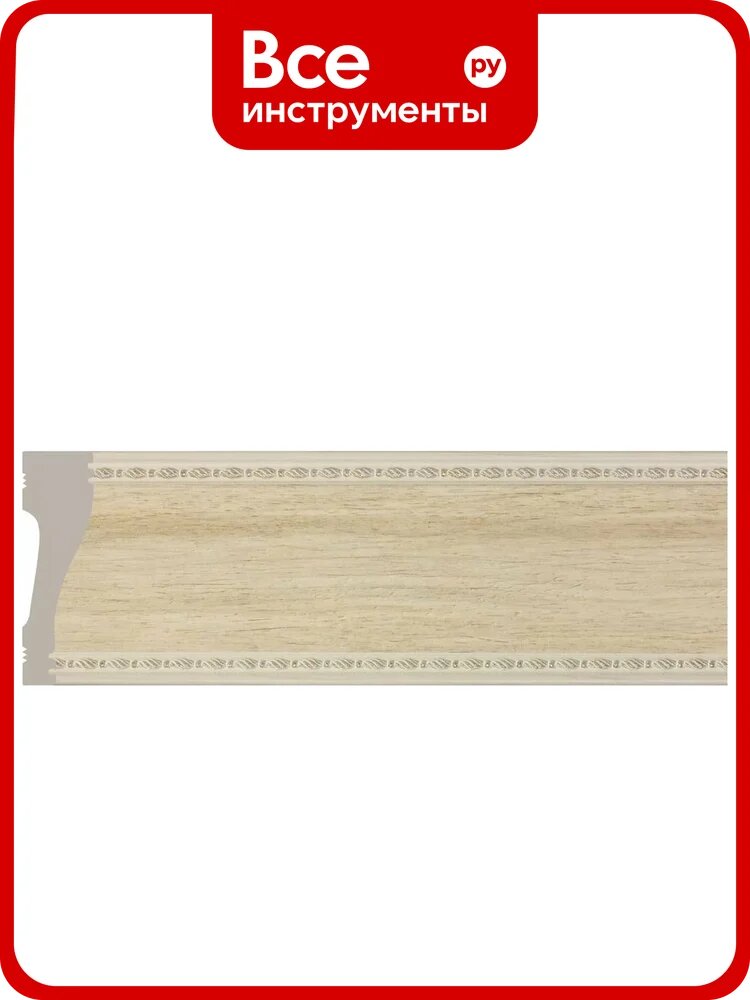 Потолочный плинтус Cosca Decor 192-12 интерьерный багет, 60 мм, лен СПБ019690