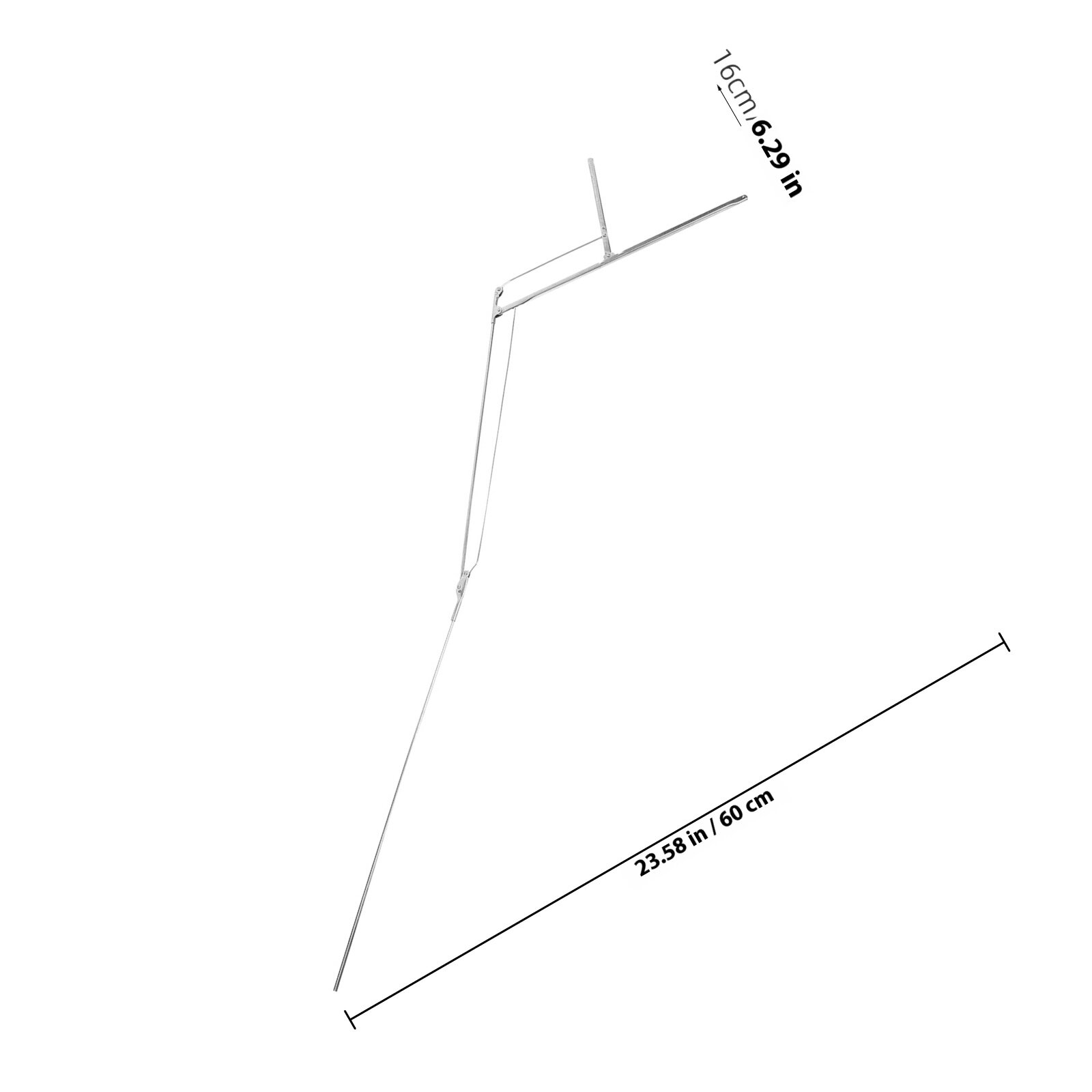 3Pcs Запчасти Для Ремонта Складного Зонта Серебристый Цвет 60.00X16.00X0.50Cm